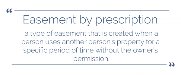 What is An Easement By Prescription in California?