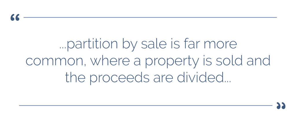 What are the Different Partition Action Outcomes - Schorr Law