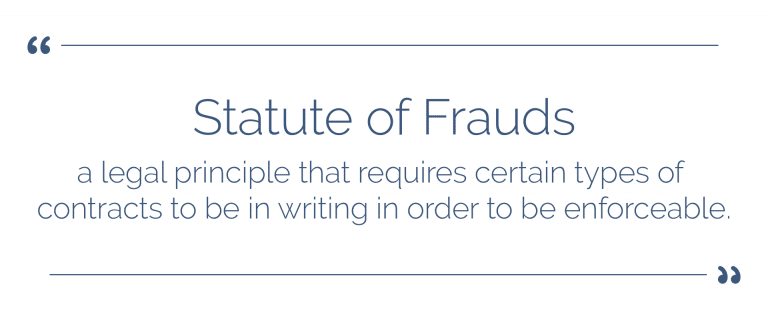 What Is California Statute of Frauds Contracts In Real Estate?