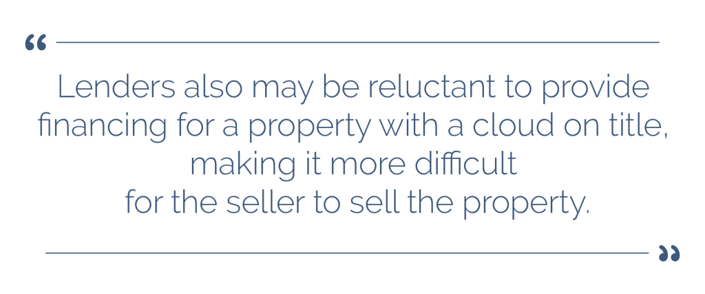 Cloud on Title: Impact on Property Transactions in California